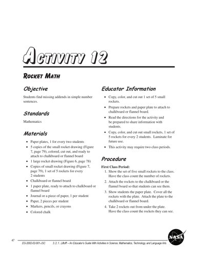 Rocket Math | Teaching Resources