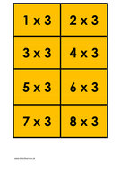 Times Table Matching Cards set 1 of 4 | Teaching Resources