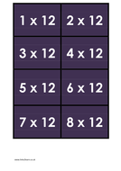Times Table Matching Cards set 2 of 4 | Teaching Resources