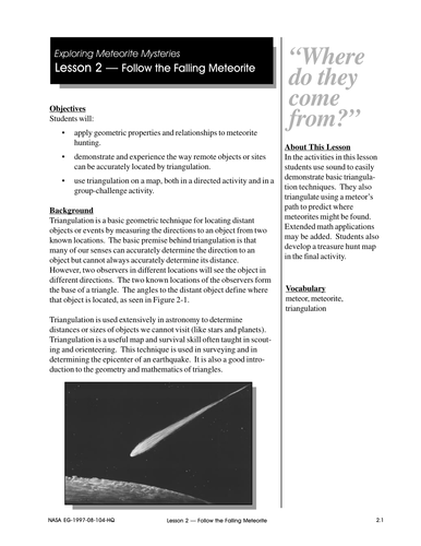 Exploring Meteorite Mysteries | Teaching Resources