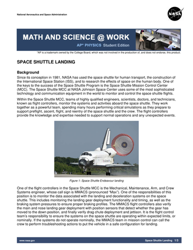 Space Shuttle Landing | Teaching Resources