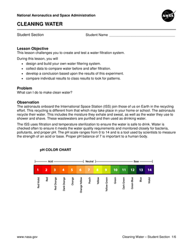 Cleaning Water Activity | Teaching Resources