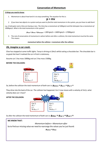 Conservation of Momentum | Teaching Resources