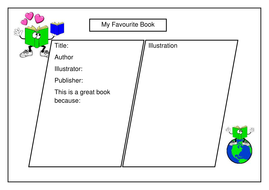 My favourite book - review template | Teaching Resources