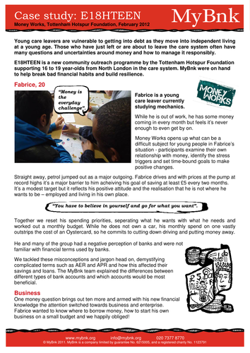 MyBnk: Money Works | Teaching Resources