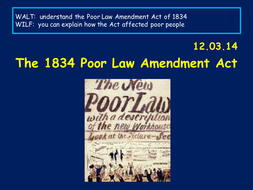 1834 poor law amendment act | Teaching Resources