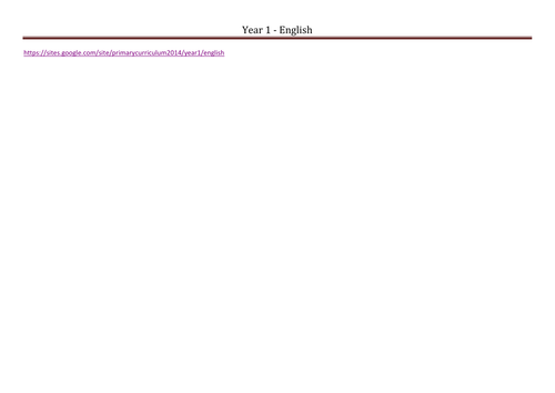 English yearly objective grids year 1 to year 6 | Teaching Resources