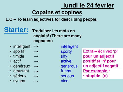 Personality adjectives | Teaching Resources