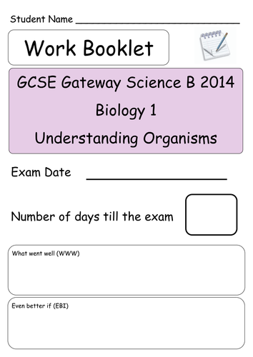 GCSE Gateway Science 2014 - B1 - Revision Workbook | Teaching Resources