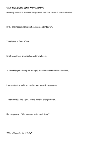 Igcse Assignment 2 Narrative Teaching Resources