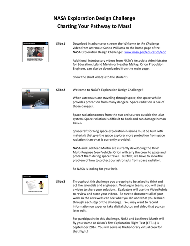 NASA: Exploration Design Challenge | Teaching Resources