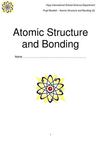 Atomic Structure and Bonding Booklet | Teaching Resources