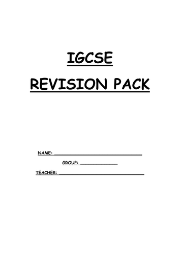 Igcse Directed Writing Revision Material Teaching Resources