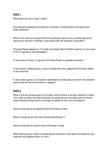 Video Game Marketing - Women / Representation | Teaching Resources