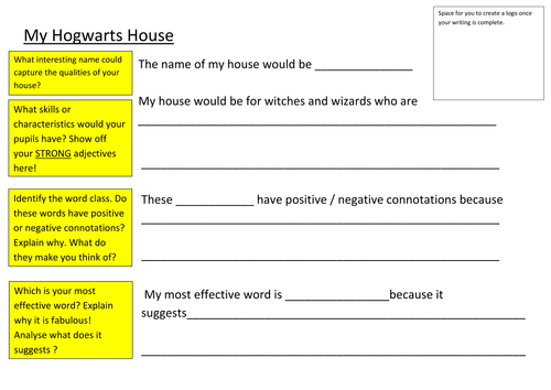 Harry Potter Word Classes and Connotations | Teaching Resources
