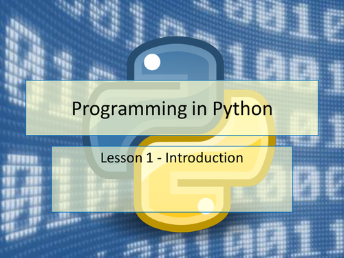 Writing programs in Python | Teaching Resources