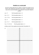 Gradients on a curved graph | Teaching Resources