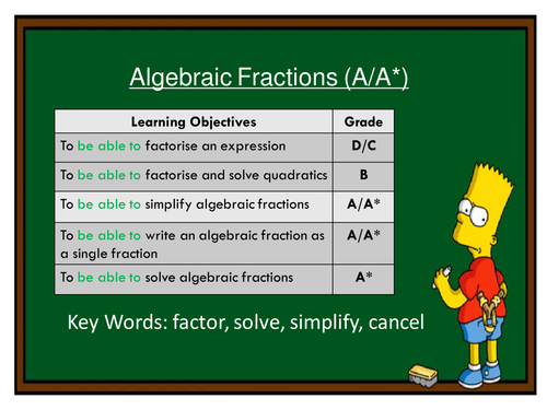 Algebraic Fractions | Teaching Resources