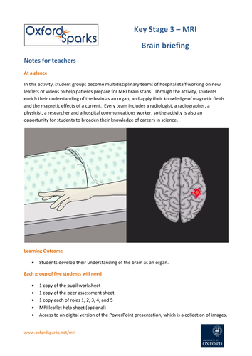 Oxford Sparks: A Spin Around the Brain - KS3 | Teaching Resources