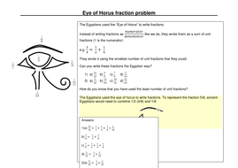 Extension fraction questions for KS3 | Teaching Resources