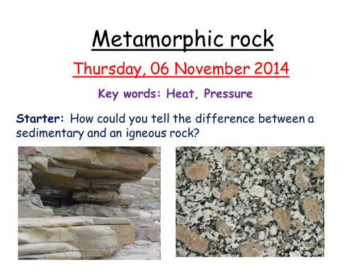 Metamorphic rocks | Teaching Resources