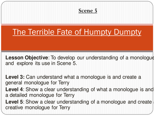 'The Terrible Fate of Humpty Dumpty' Scene 5 | Teaching Resources