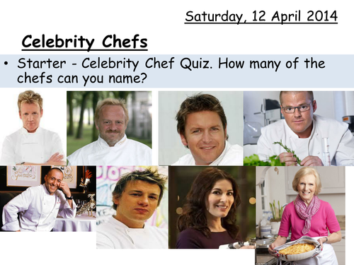 Celebrity Chefs | Teaching Resources