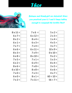 Superhero times table tests by cellerdore - Teaching Resources - Tes
