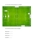 Football Perimeter Worksheets | Teaching Resources