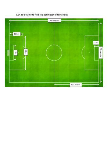 Football Perimeter Worksheets | Teaching Resources