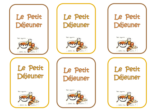 Le Petit Déjeuner - matching pairs game | Teaching Resources