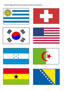 Flags Symmetry Worksheets - Resources - TES