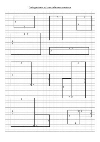 Area & perimeter, finding the missing measurement | Teaching Resources