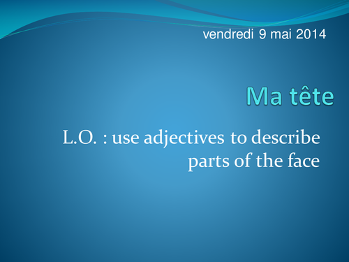 Ma tête part 2 | Teaching Resources