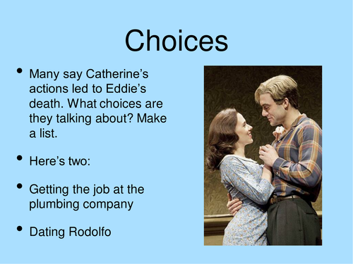 'A View From a Bridge' Character Analysis | Teaching Resources