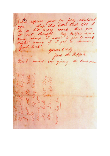 Jack the Ripper - Letter analysis | Teaching Resources