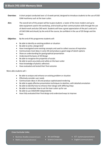 USB Project SOW | Teaching Resources