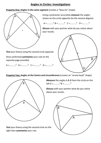 Circle Theorem's Lesson | Teaching Resources