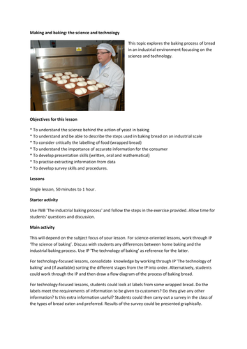 The Science of Baking | Teaching Resources