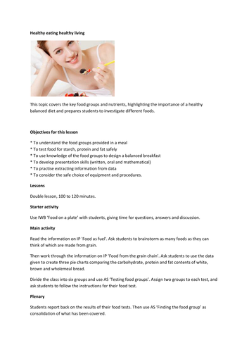 Healthy Eating Healthy Living | Teaching Resources