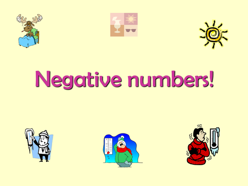 Negative numbers powerpoint | Teaching Resources