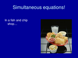 Simultaneous equations introduction powerpoint | Teaching Resources