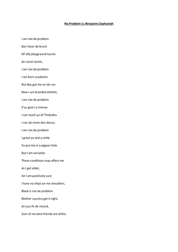 Year 7: Poetry SoW - Lesson 7 | Teaching Resources