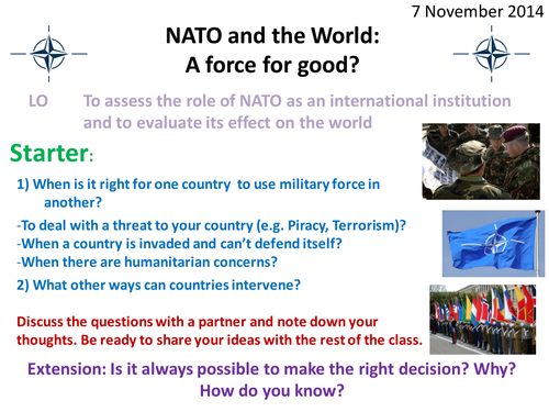 Key Stage 4 NATO Lesson | Teaching Resources
