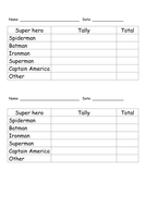 Superheroes Survey | Teaching Resources
