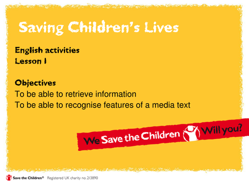 Saving Children's Lives: Resource Pack for Schools | Teaching Resources