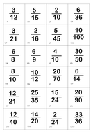 Simplifying fractions bingo | Teaching Resources