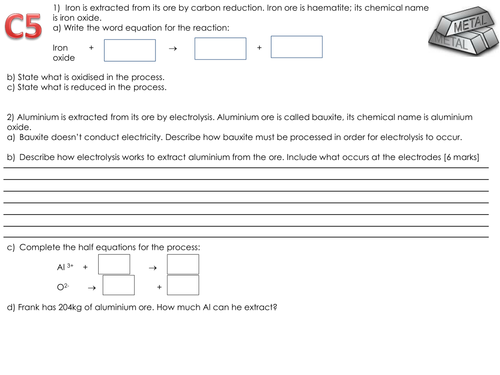 OCR C21st science C5 revision tasks | Teaching Resources