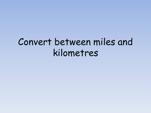 Miles to kilometres racetrack conversion task | Teaching Resources