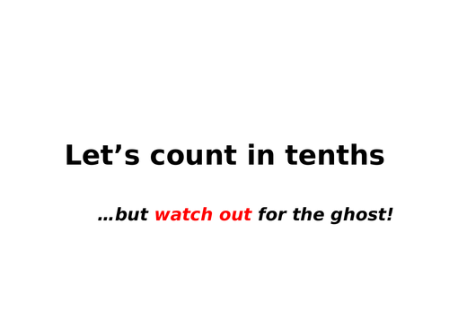 Ghost Decimal Counter | Teaching Resources